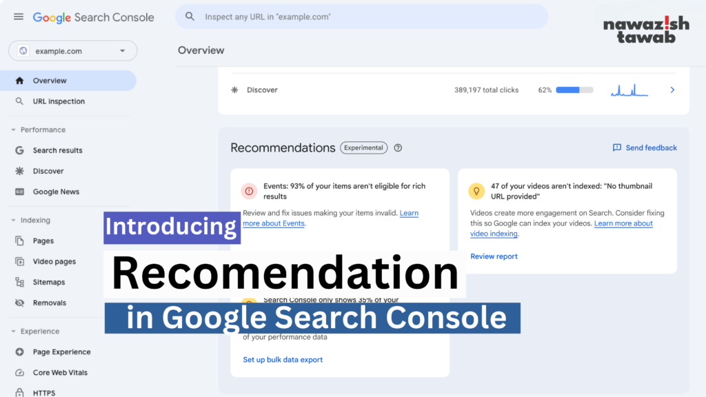 Introducing “recommendations” In Google Search Console